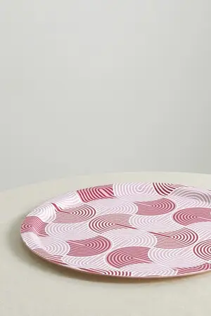 La DoubleJ Printed Wood Tray - Pink