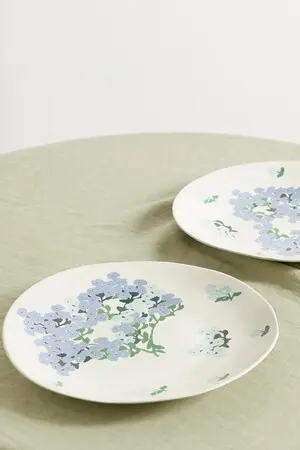 Bernadette Set Of Two 29cm Ceramic Dinner Plates - Blue