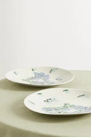 Bernadette Set Of Two 29cm Ceramic Dinner Plates - Blue