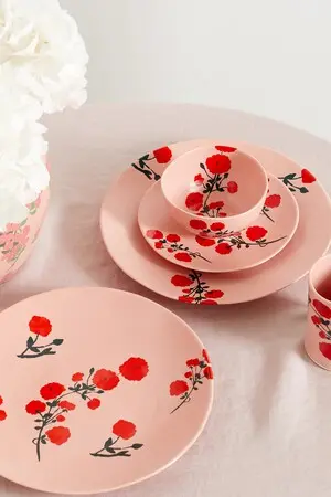 Bernadette Set Of Two 29cm Ceramic Dinner Plates Pink