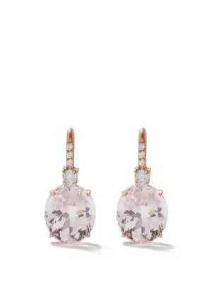 Irene Neuwirth Irene Neuwirth - Gemmy Gem Diamond, Morganite & 18kt Gold Earrings - Womens - Pink - Pink