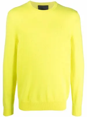Philipp Plein Skull Pointelle-knit Cashmere Jumper - Yellow