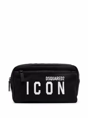 Dsquared2 Logo-print Zipped Pouch - Black