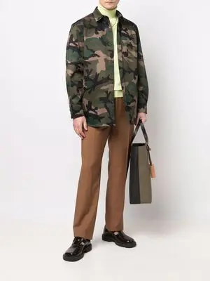 Valentino Garavani Camouflage Shirt Jacket