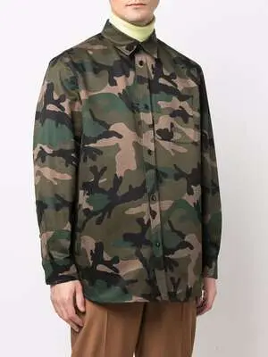Valentino Garavani Camouflage Shirt Jacket