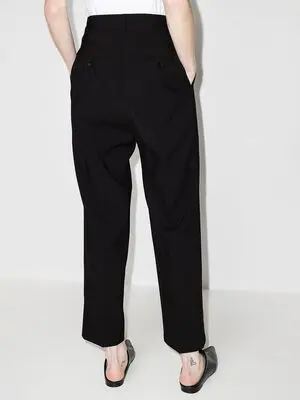 THE FRANKIE SHOP Bea Tailored Cropped Trousers - Black