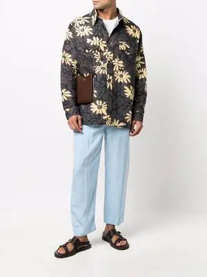 Nanushka Floral Print Shirt Jacket
