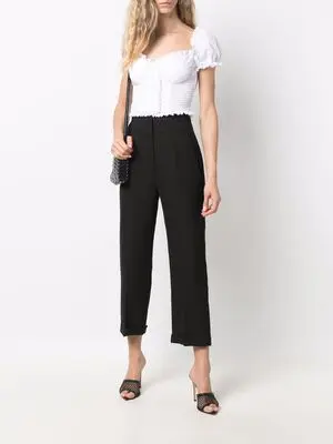 Dolce & Gabbana Ruffled Smock Cropped Top