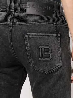 Balmain Debossed-logo Detail Jeans