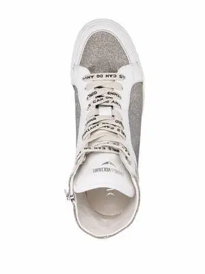 Zadig&Voltaire Flash-detail Glitter Sneakers - White