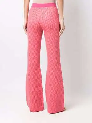 Moschino Flared Jacquard-knit Trousers