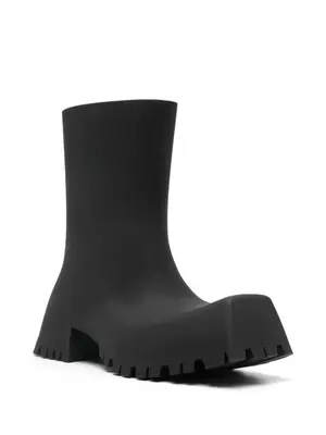 Balenciaga Trooper Rubber Low Boots - Black