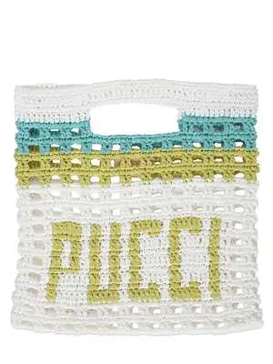 Emilio Pucci Viscose Crochet Top Handle Bag