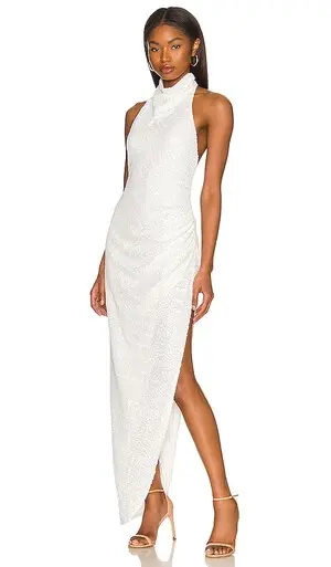 Amanda Uprichard X Samba Gown - White Sequin