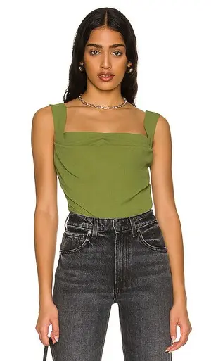 Miaou Imogene Corset In Olive