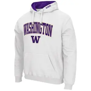 COLOSSEUM Washington Huskies Arch & Logo 3.0 Pullover Hoodie