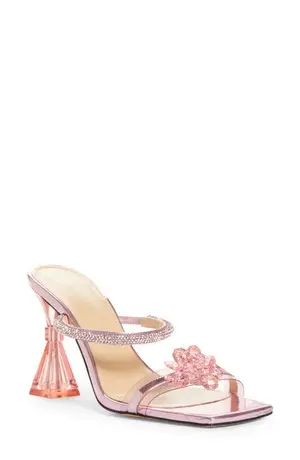 Mach & Mach Crystal Flower Slide Sandal