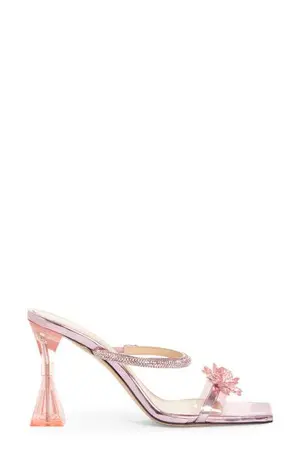 Mach & Mach Crystal Flower Slide Sandal