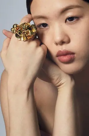 STERLING KING Delphinium Open Ring