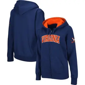 COLOSSEUM Virginia Cavaliers Arched Name Full-zip Hoodie - Navy