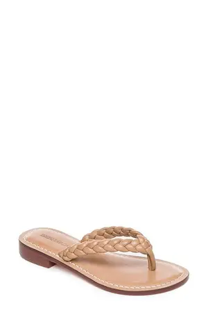 Bernardo Theo Braided Leather Thong Sandal