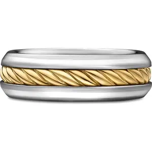 David Yurman David Yurman Cable Classics Band Ring With 18K Gold Two Tone