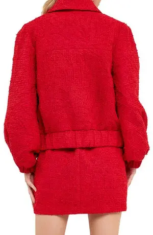 Endless Rose Bouclé Trucker Jacket