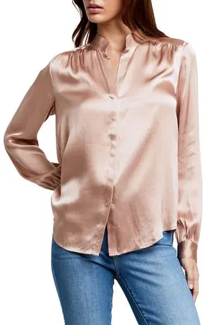 L'Agence Bianca Silk Satin Blouse