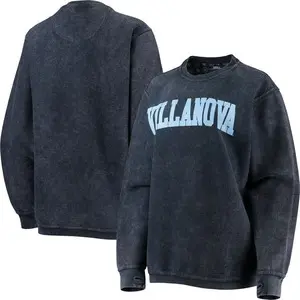PRESSBOX Villanova Wildcats Comfy Cord Vintage Wash Pullover Sweatshirt