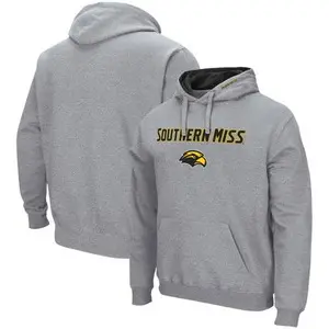 COLOSSEUM Heathered Gray Southern Miss Golden Eagles Arch And Logo Pullover Hoodie - Heather Gray