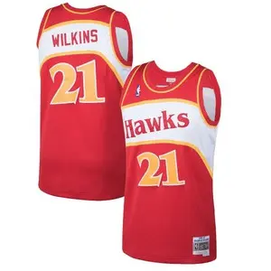 Mitchell & Ness Dominique Wilkins Atlanta Hawks 1986-87 Hardwood Classics Swingman Jersey - Red