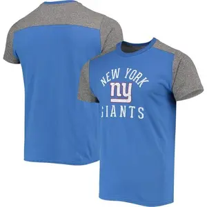 MAJESTIC THREADS Gray New York Giants Field Goal Slub T-shirt - Royal