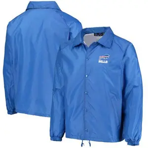 DUNBROOKE Buffalo Bills Coaches Classic Raglan Full-snap Windbreaker Jacket