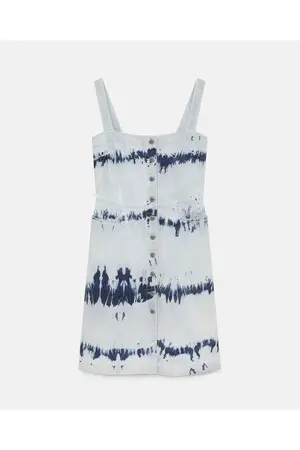 Stella McCartney Tie-Dye Denim Midi Dress Black