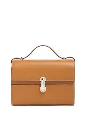 Savette SAVETTE The Symmetry 19 Leather Shoulder Bag - Saddle