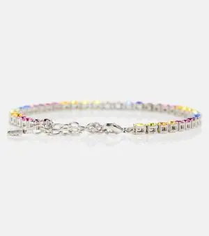 Amina Muaddi Tennis Crystal Anklet