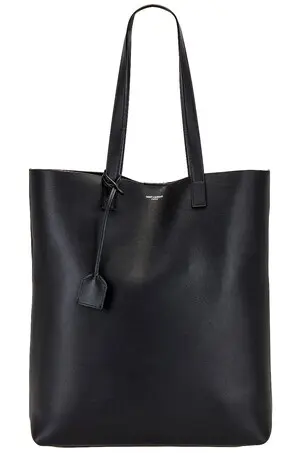 Saint Laurent Bold Leather Tote Bag - Black
