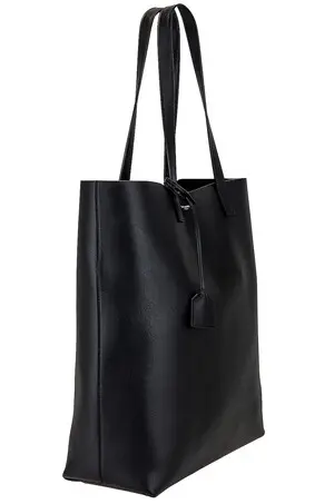 Saint Laurent Bold Leather Tote Bag - Black