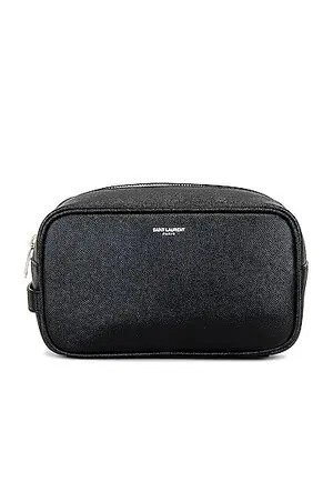 Saint Laurent Small Grooming Case In Black
