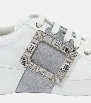 ROGER VIVIER Viv' Skate Leather Sneakers