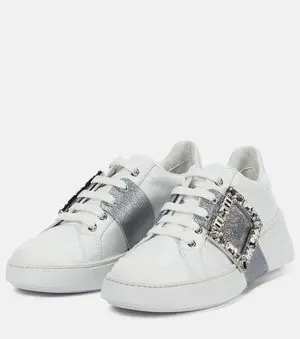 ROGER VIVIER Viv' Skate Leather Sneakers