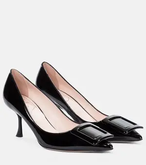 ROGER VIVIER Viv' In The City 65 Patent Leather Pumps - Black