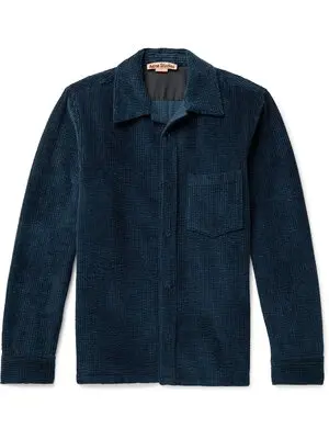 Acne Studios Denver Cotton-Blend Corduroy Overshirt In Blue - 30