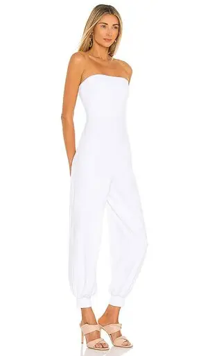 Susana Monaco Strapless Cuffed Ankle Jumpsuit - Sugar