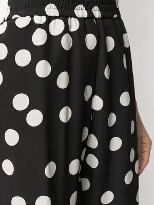 Valentino Garavani Polka-dot Straight-leg Trousers - Black
