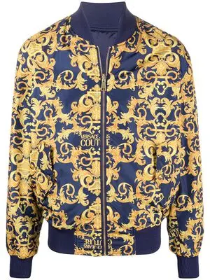 Versace Baroque Print Reversible Bomber Jacket