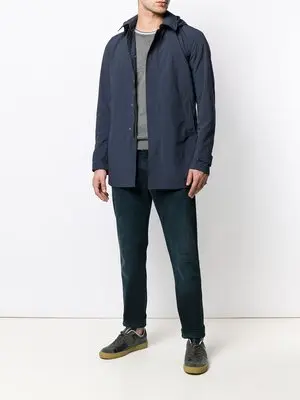 Herno Hooded Lightweight Jacket - Blue