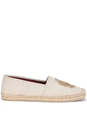 Dolce & Gabbana Embroidered Canvas Espadrilles