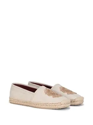 Dolce & Gabbana Embroidered Canvas Espadrilles