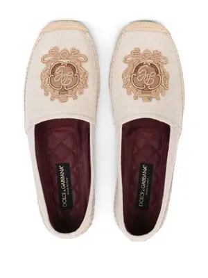 Dolce & Gabbana Embroidered Canvas Espadrilles